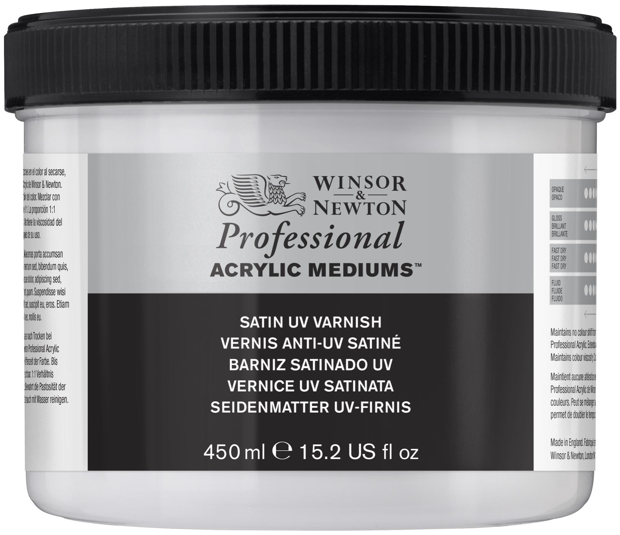 Werniks do farb akrylowych Satin UV Varnish - satynowy, 450 ml