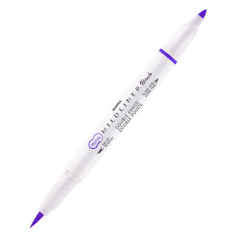 Double ended Mildliner Brush Pen Zebra Bright Lavender