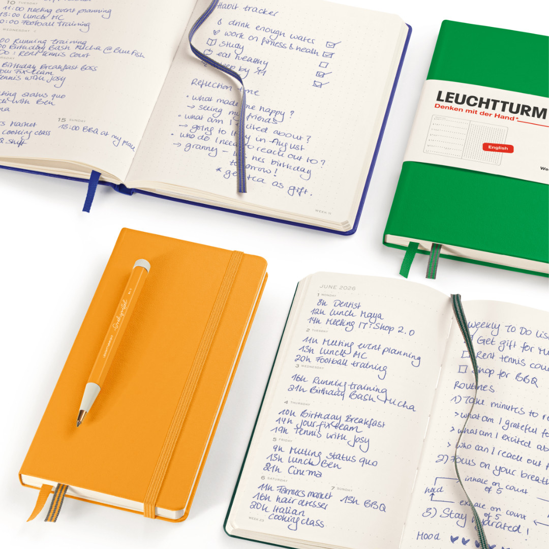 Dotted Weekly Planner & Notebook 2026 A5 - Leuchtturm1917 - Spice Brown